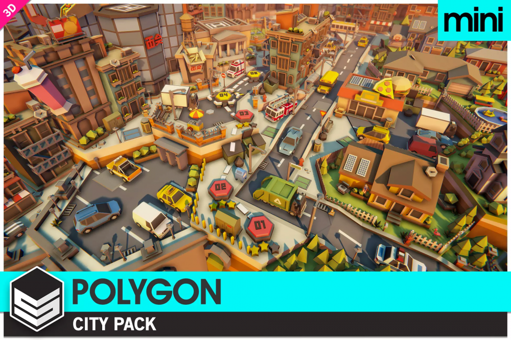 POLYGON MINI - City Pack v1.02 - Props - 3D