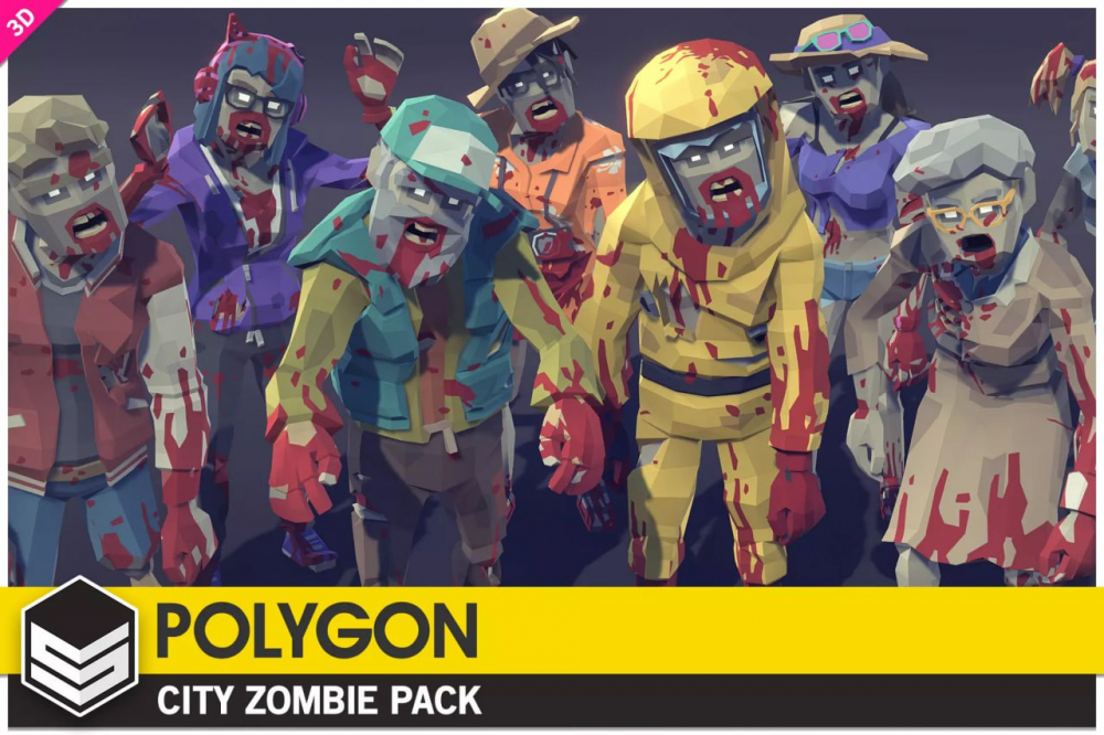 POLYGON City Zombies - Low Poly 3D Art by Synty (V 1.6.2) - Characters - 3D